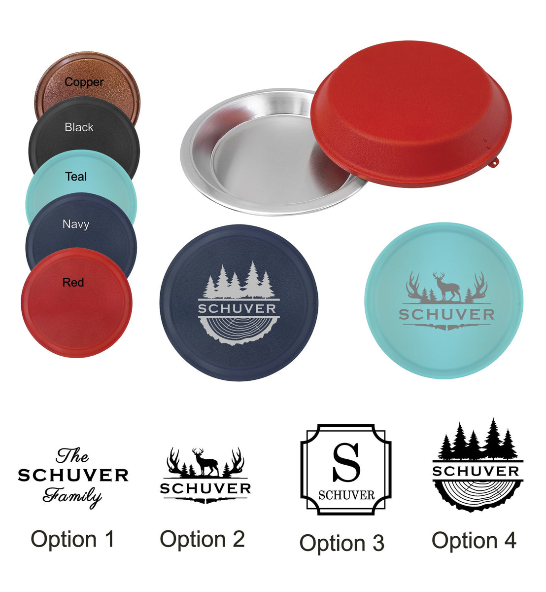 Custom last name pie pan – Schuvers Design